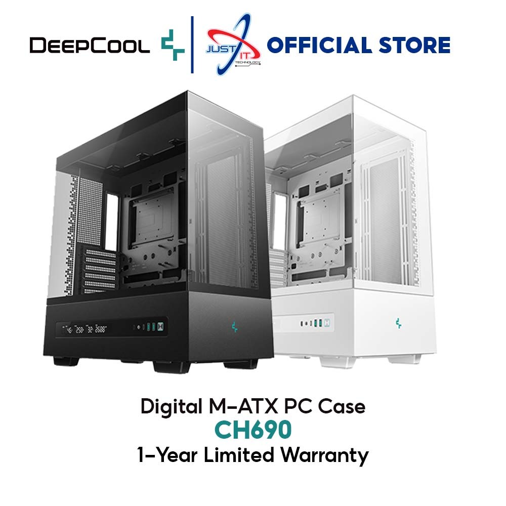 Deepcool CH690 DIGITAL ATX DESKTOP PC CASE - สีดํา / สีขาว | Shopee ...