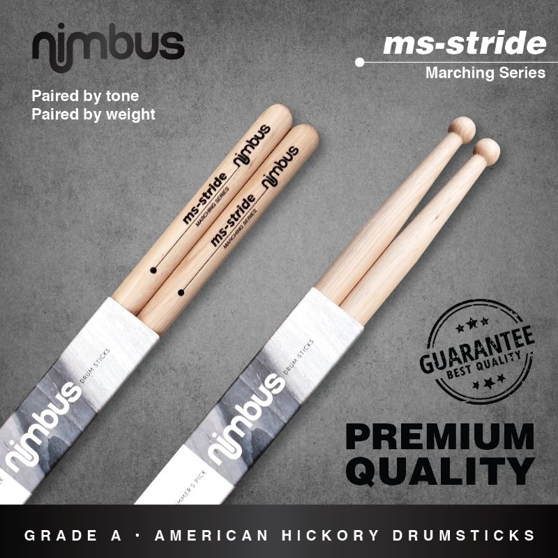 Nimbus Marching series ไม้ตีกลอง MS-Stride Hickory | Shopee Thailand