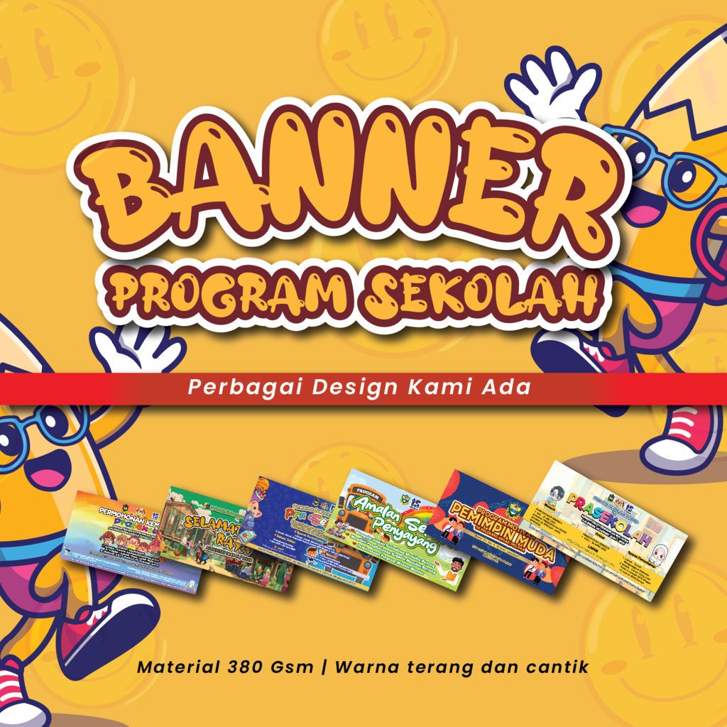 BANNER PROGRAM SEKOLAH (PERBAGAI DESIGN) | Shopee Thailand