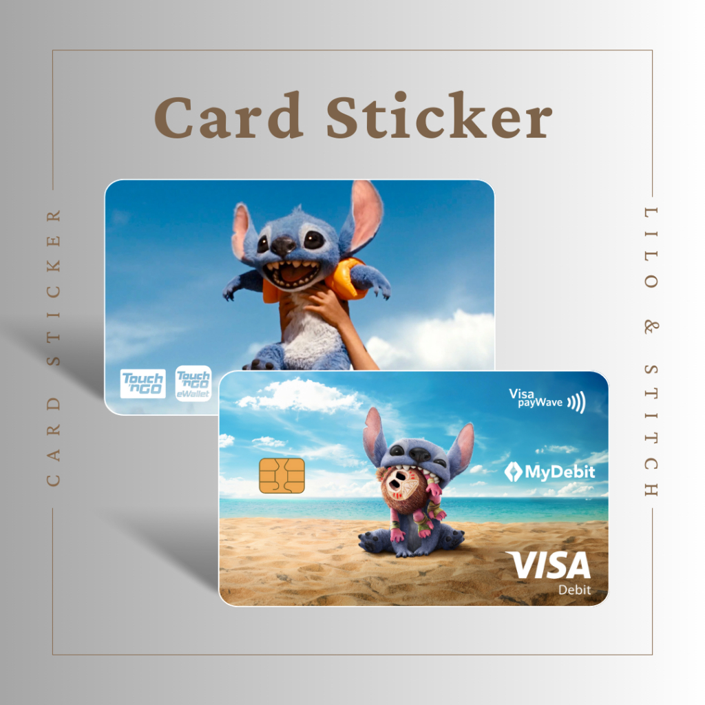 Lilo & Stitch Movie Card Skin Sticker - TNG NFC Card / ATM Debit Credit ...
