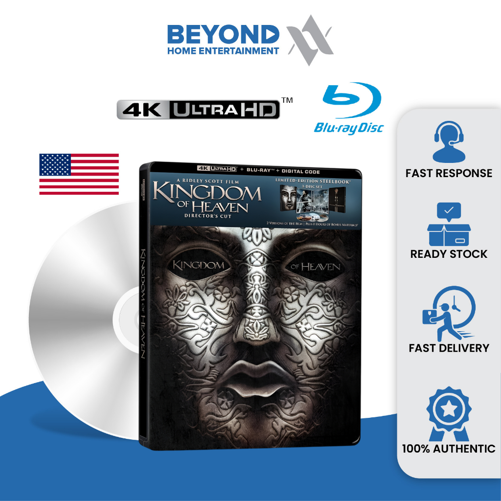 Kingdom of Heaven Limited Edition Steelbook [4K Ultra HD + Bluray] | Shopee Thailand
