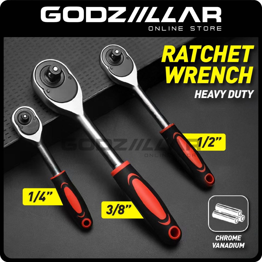 1/2 "1/4 "3/8" Heavy Duty Ratchet ประแจ 24T Quick Release Chrome ...