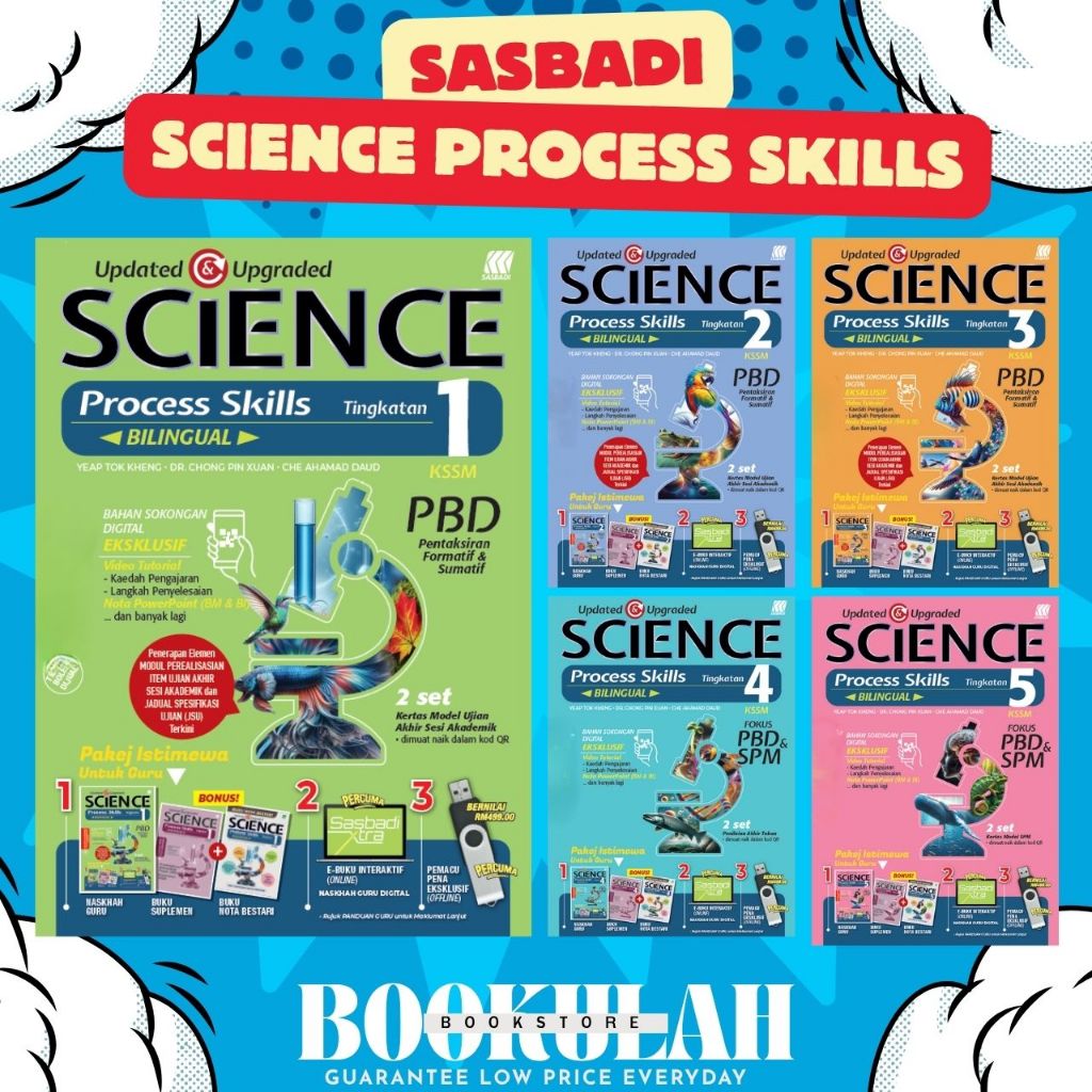 [SASBADI] SCIENCE PROCESS SKILLS PBD LEVEL 1.2.3.4.5 KSSM | Shopee Thailand