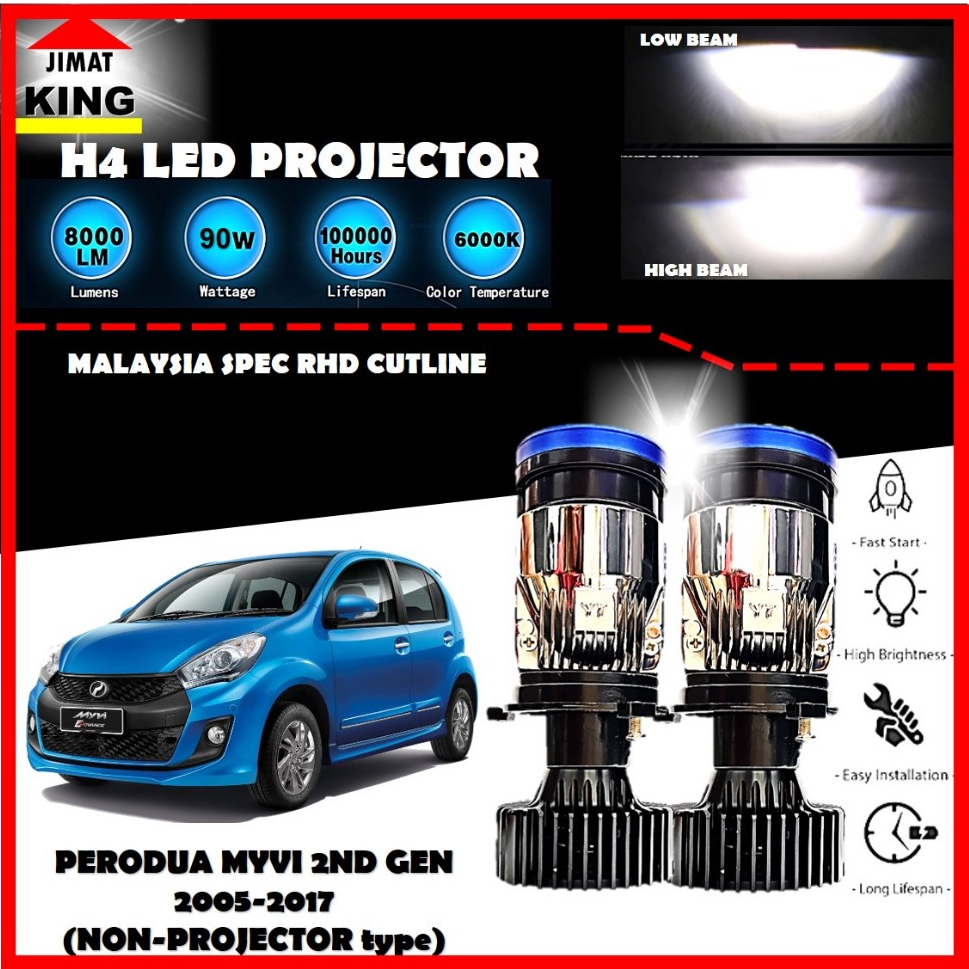 Perodua MYVI 2ND GEN 2005-2017 (NON-Projector TYPE) ไฟหน้า Lampu LED ...