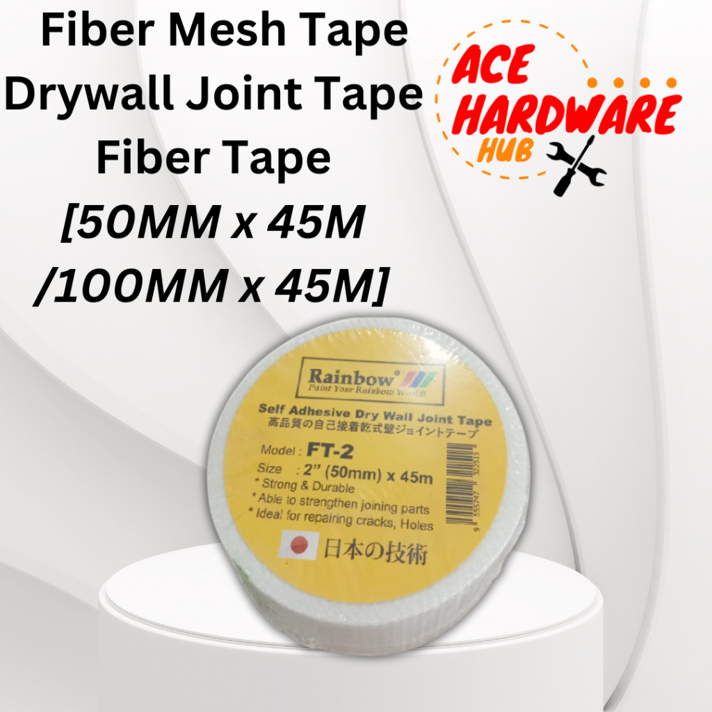 [50MM X 45M /100MM x 45M] เทปตาข่ายไฟเบอร์ Drywall Joint Tape เทปไฟเบอร์ | Shopee Thailand