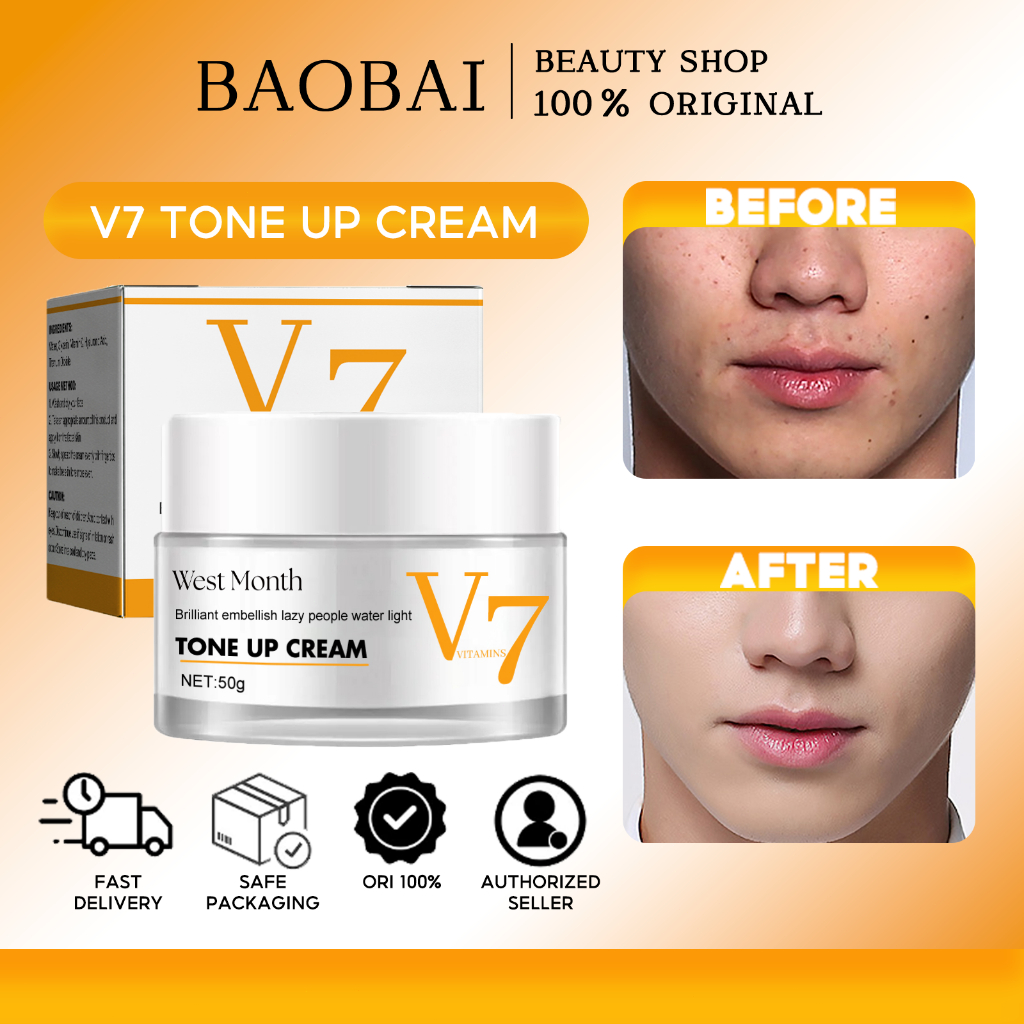 V7 Tone Up Cream Deep Whitening Hydration Toning Light Cream แต่งหน้าวิตามิน Complex คอนซีลเลอร์ ...