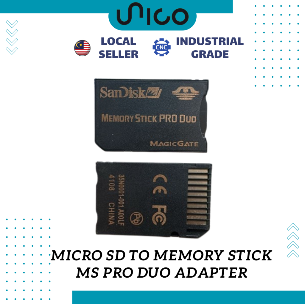 ตัวแปลงอะแดปเตอร์การ์ด Micro SD เป็น Memory Stick MS Pro Duo PSP ...
