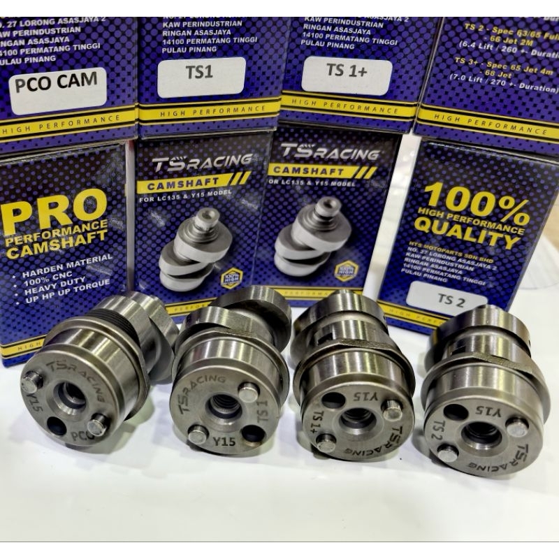 TS RACING LC135 Y15 PCO CAM RACING CAMSHAFT SPEC 54-68JET -PCO / TS1 ...