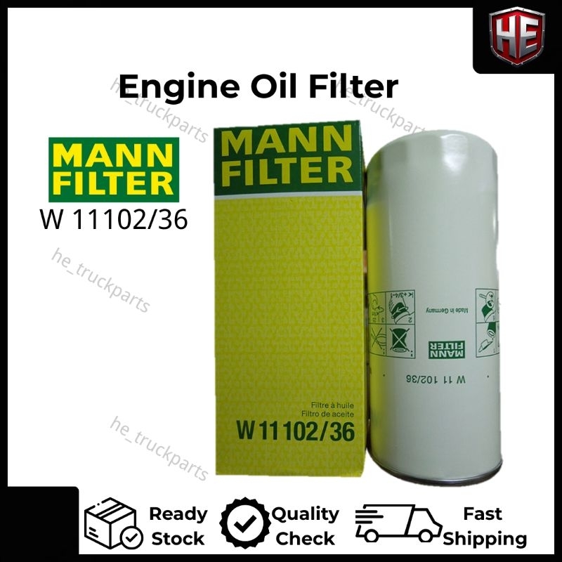 กรองน้ํามันรถบรรทุก Volvo/Scania 11102/36 Mann Filter | Shopee Thailand