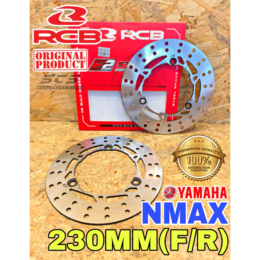 RCB E2 ด้านหน้าด้านหลัง 230 มม.แผ่น Yamaha NMAX 155 NMAX155 V1 V2 3 หลุม 3Lubang 3 Lubang ...