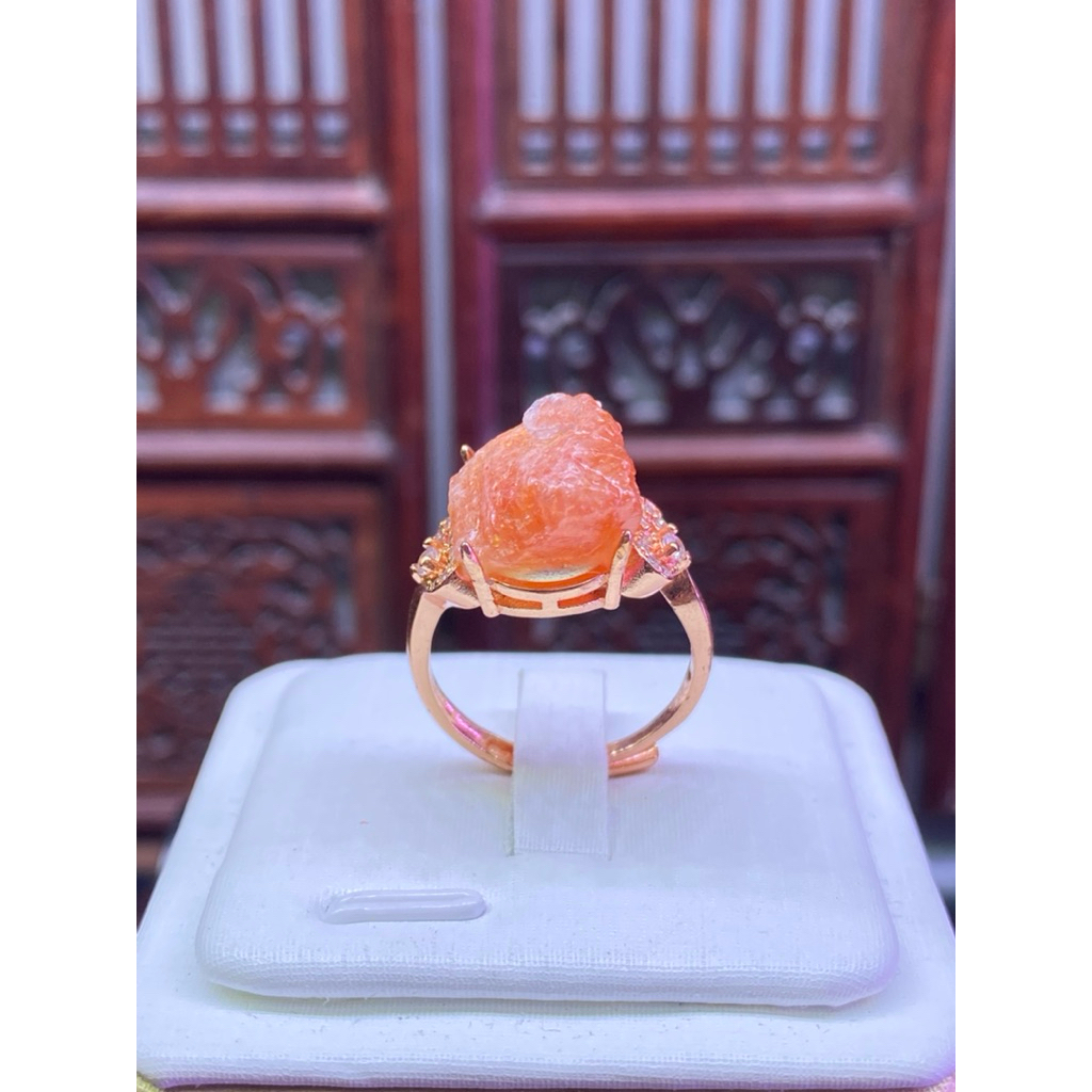แหวนคริสตัล Sunstone เกรด 5A (太阳石) - 3.4g | Shopee Thailand