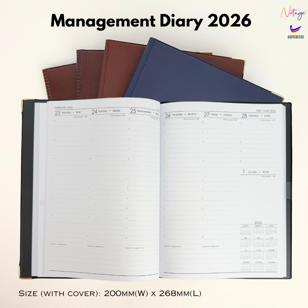 2026 Management Diary PVC Hard Skin Business Design Journal Diary Diary ...