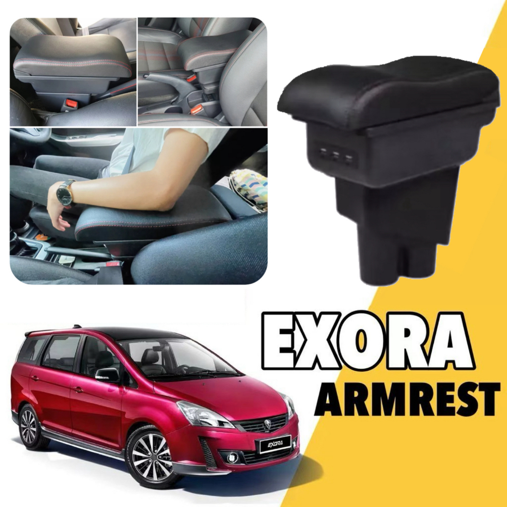 Proton Exora ที่วางแขนแบบปรับได้พอร์ตชาร์จ USB พร้อมช่องสองชั้น ที่วาง ...