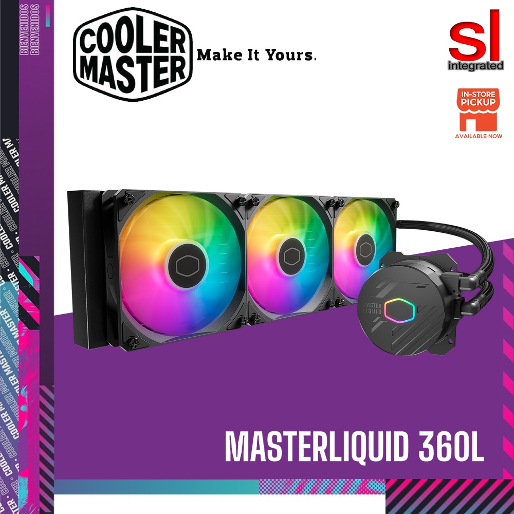 Cooler Master MASTERLIQUID 360L CORE Series ARGB AIO Liquid Cooler (ดํา ...