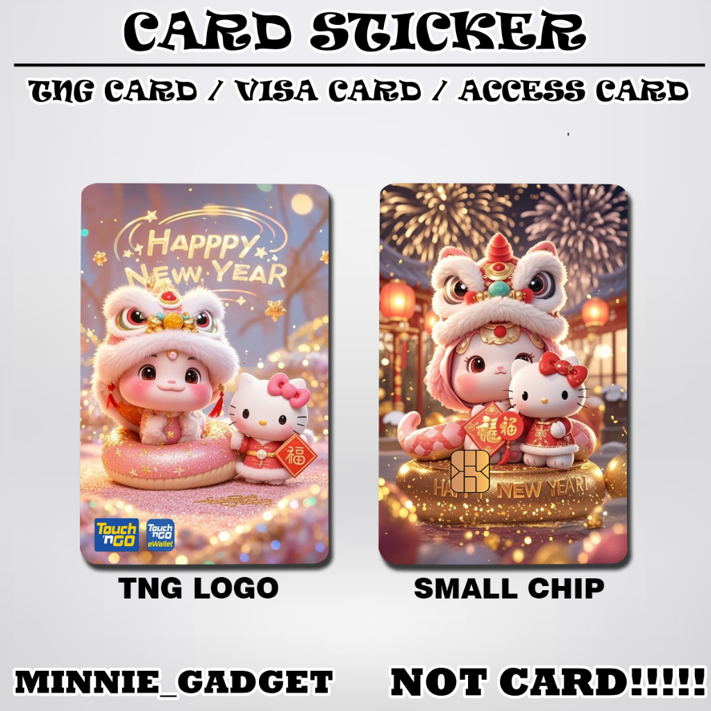 [ Cny 2025 Kitty Snake ] Touch n Go CARD Sticker Cover TNG / MASTER ...