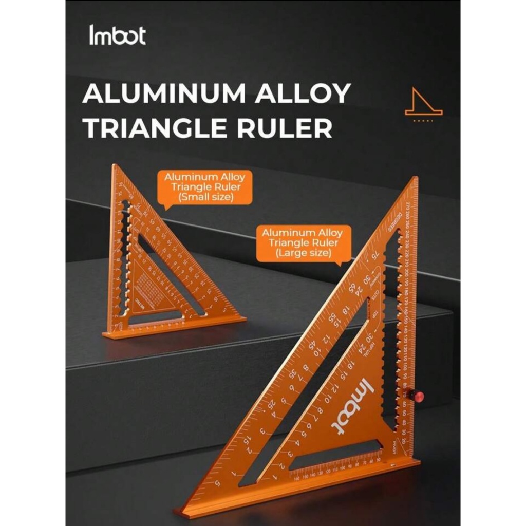 ไม้บรรทัดสามเหลี่ยมอลูมิเนียมอัลลอยด์ IMBOT" : ขนาดใหญ่ ( 12" นิ้ว + สก ...