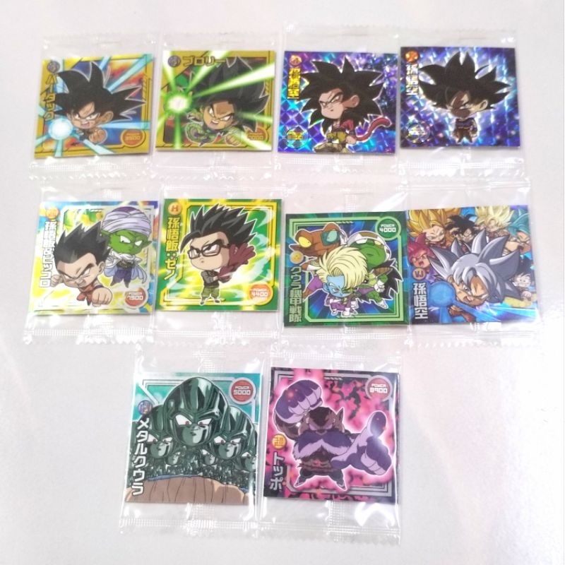 Dragon Ball Authentic Bandai Wafer Sticker Son Goku Piccolo Gohan Meta ...