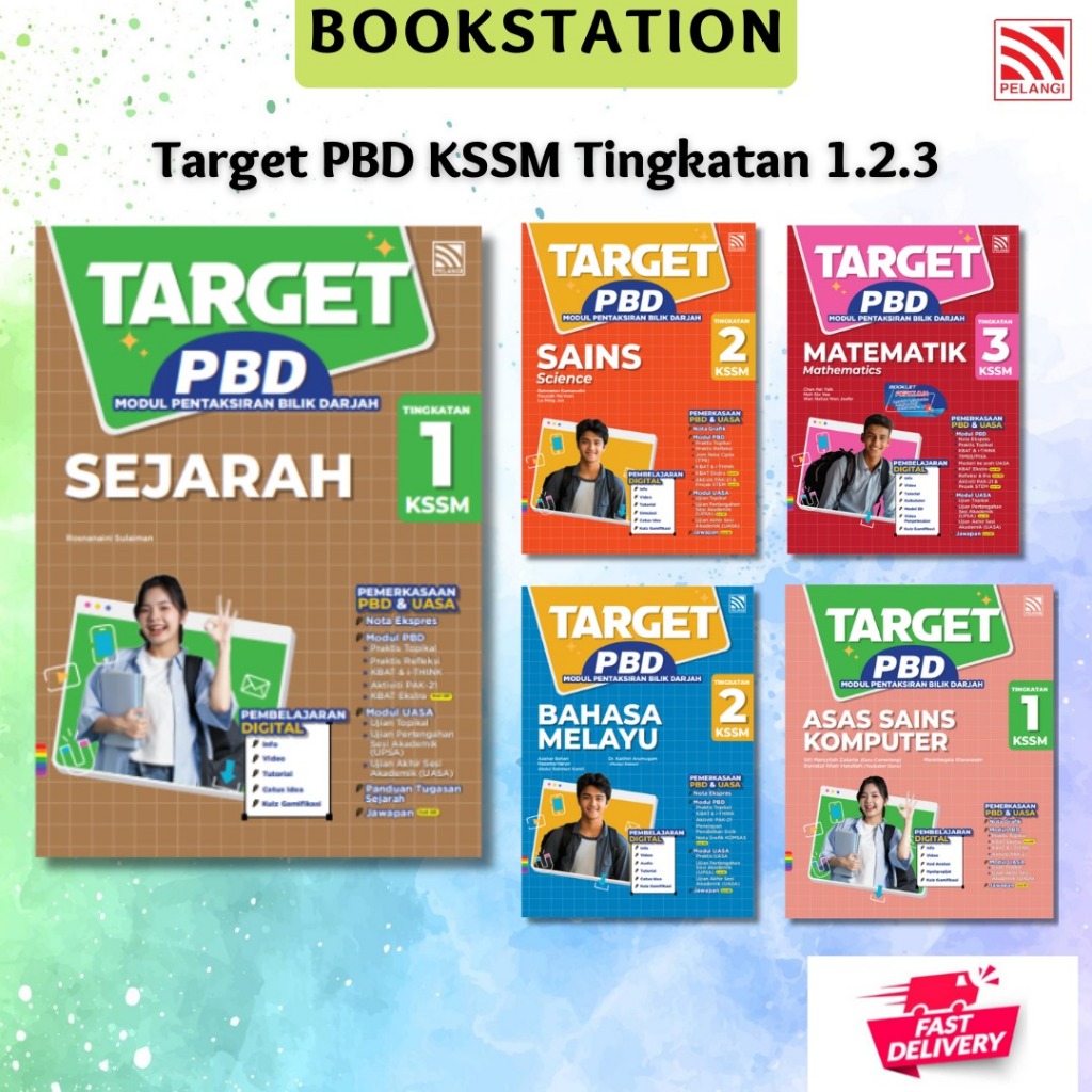 [BS] หนังสือฝึก Pelangi 2025 Target PBD UASA (KSSM) แบบ 123 โมดูลประเมินห้องเรียน | Shopee Thailand