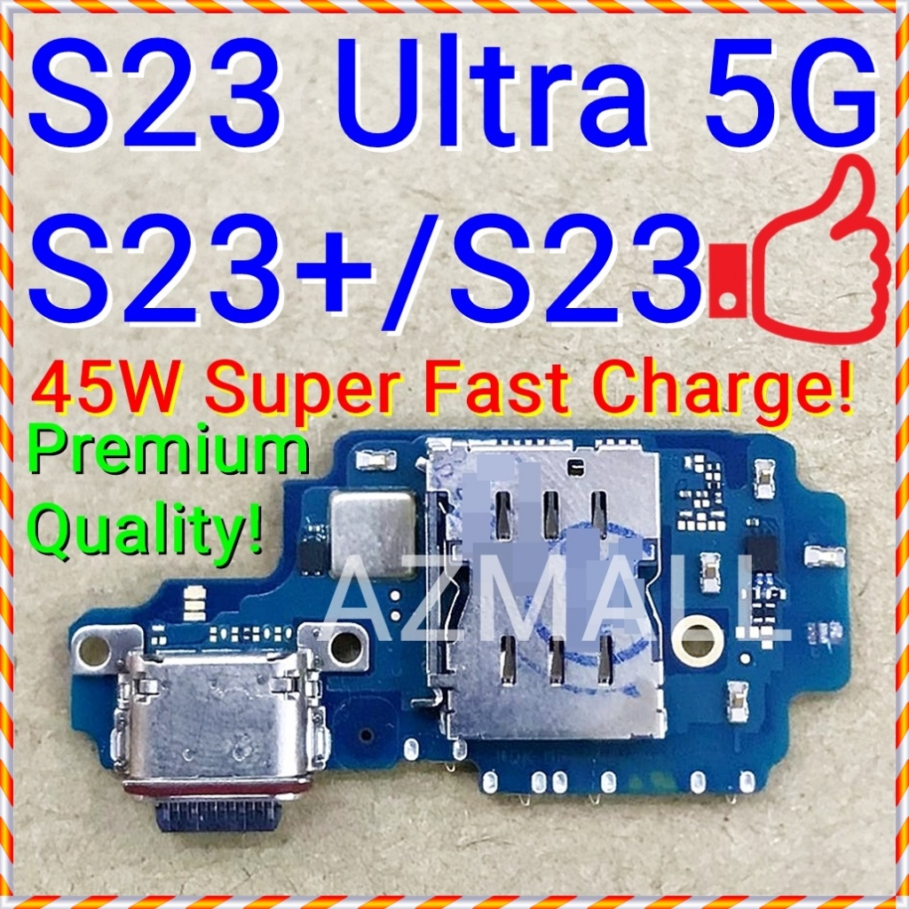 ใหม่พอร์ตชาร์จ SIM Slot MIC Ribbon Samsung Galaxy S23 Ultra 5G S23 ...