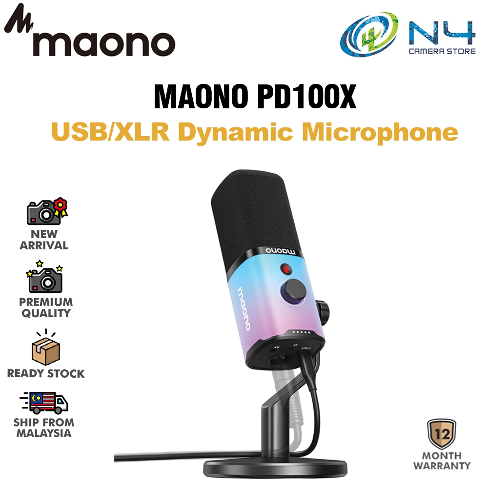 Maono PD100X ไมโครโฟนไดนามิก USB/XLR สําหรับลําแสงเกม | Shopee Thailand