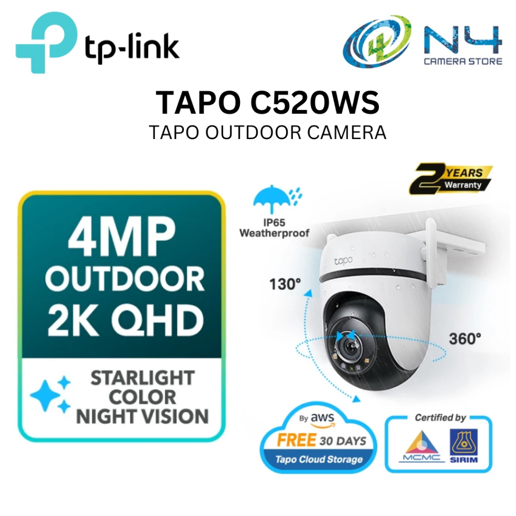 Tp-link TAPO C520WS OUTDOOR PAN/TILT SECURITY WIFI CAM | Shopee Thailand