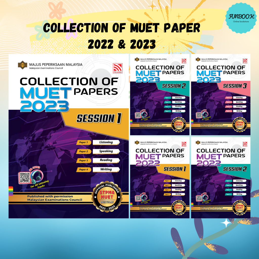 [FUNBOOK] คอลเลกชันกระดาษ MUET 2022 & 2023 Session 1-3 Pelangi | Shopee ...