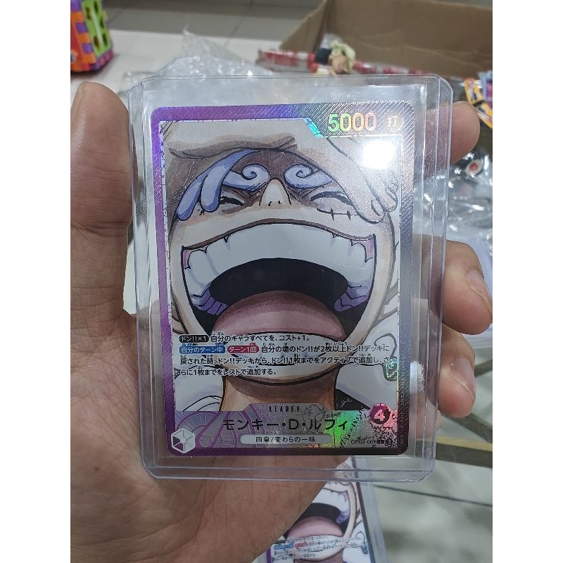 Bandai One Piece OPTCG Parallel AA Leader Luffy Nika OP09-061 | Shopee ...