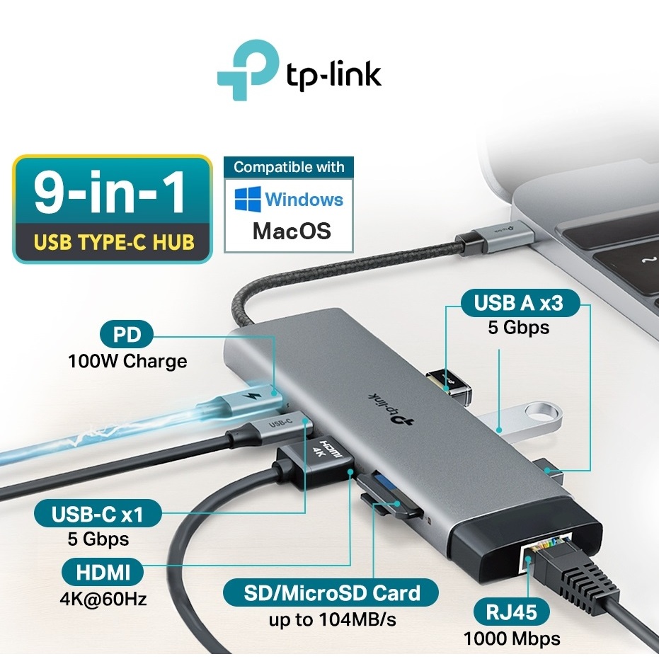 TP-Link UH9120C USB Type-C 9-Port Hub | Shopee Thailand
