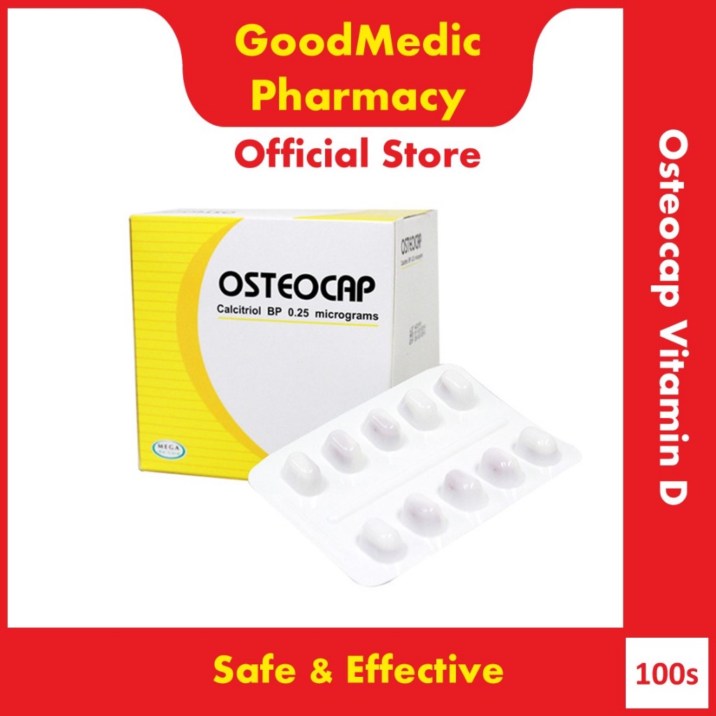 Osteocap Vitamin D 0.25mcg Softgel Capsule (100s) | Shopee Thailand