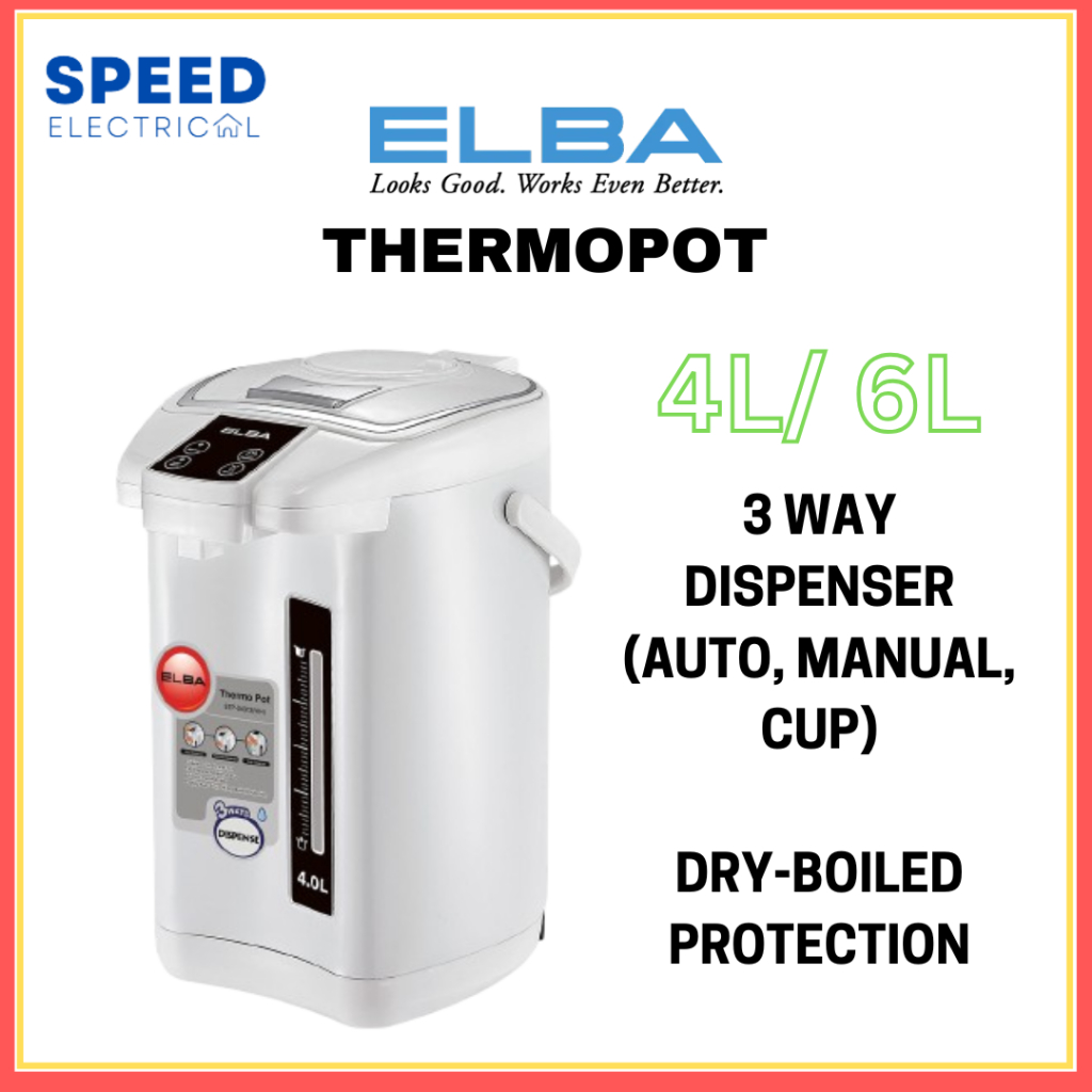 Elba THERMOPOT 4L ETP-D4013(WH) 6L ETP-D6013(WH) 暖 THERMOPOT KEEP POT ...
