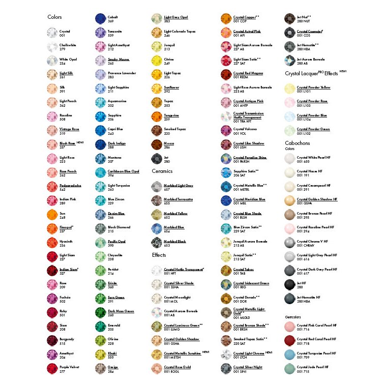 Sw 2028 SS16 XILION ROSE M-foild RHINESTONE CRYSTAL HOTFIX * คริสตัลที่ ...