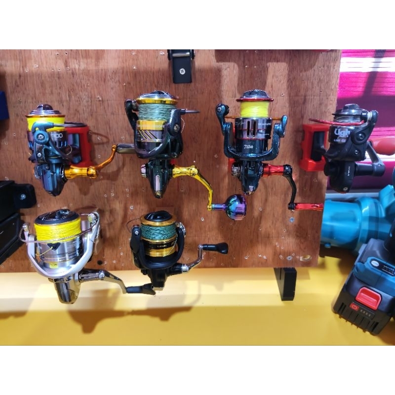 Rb三维 - ขาตั้งรอกตกปลา Spinnings Reel Organizer Holder Fishing Reel Wall ...
