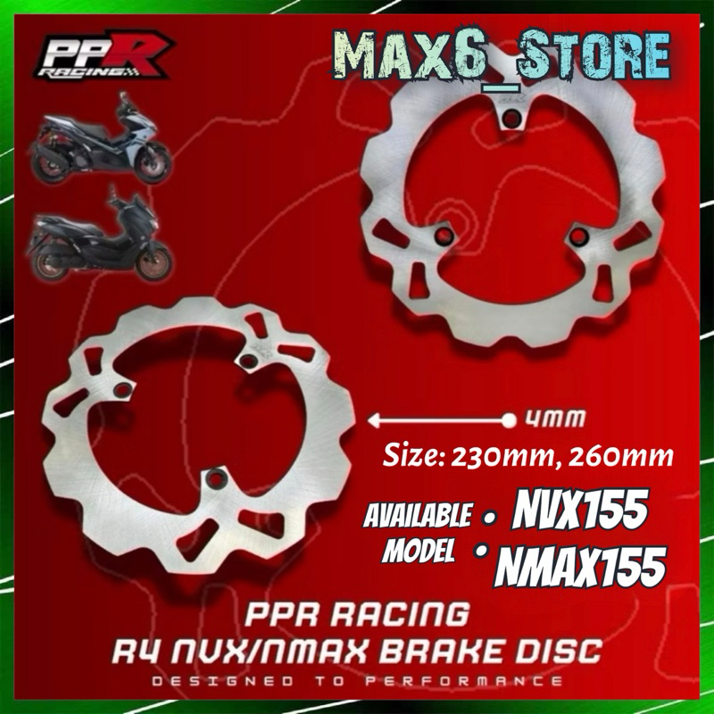 Nvx155 NMAX155 ด้านหน้าแผ่น DISC PPR RACING R4 NVX NMAX เบรคแผ่นดิสก์ 4 มม.ตัด GALFER RCB 230 ...
