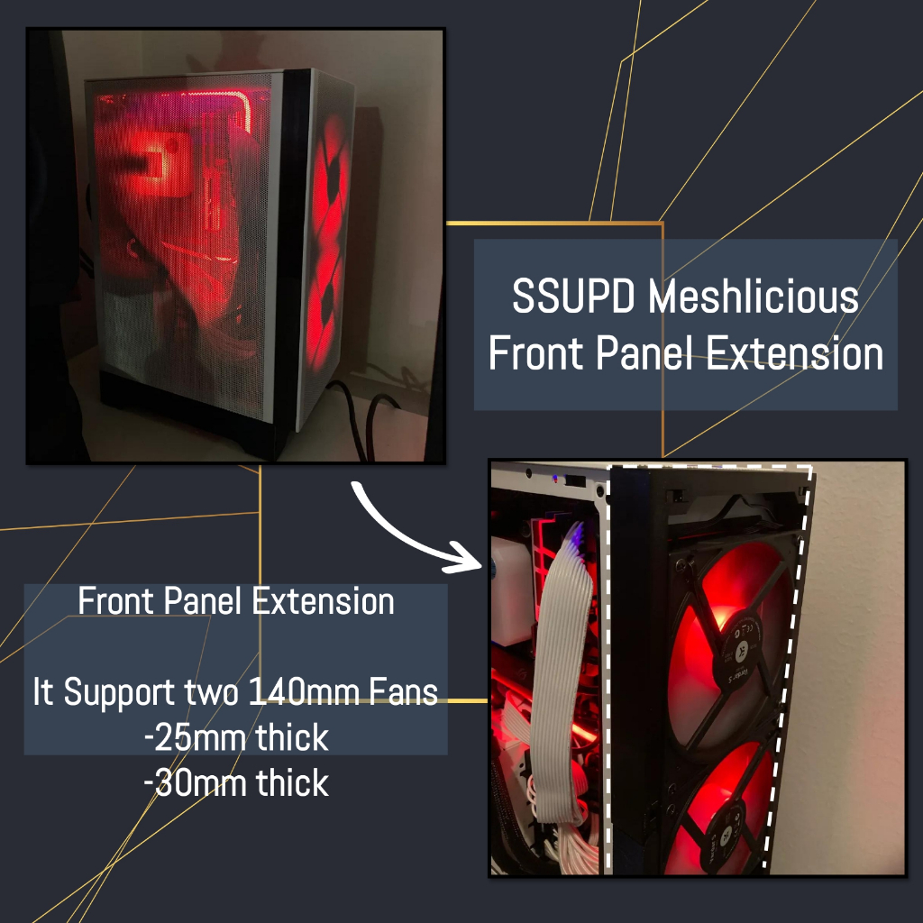 Ssupd MESHLICIOUS FRONT EXTENSION RISER พัดลมด้านหลัง BRARCKET | Shopee ...