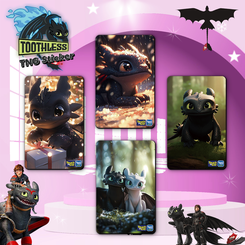 สติ๊กเกอร์ Toothless Tng - Tng Touch N Go/Bank Card Sticker Cover (ซื้อ ...