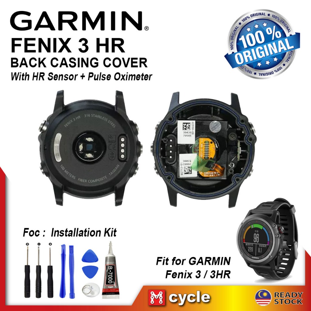 Garmin Fenix 3 / 3HR GPS Watch Casing Replacement Body Back Case Heart ...