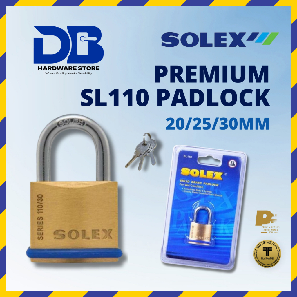 Db Solex Premium SL110 ทองเหลืองความปลอดภัยมินิกุญแจกระเป๋าเดินทางล็อค ...