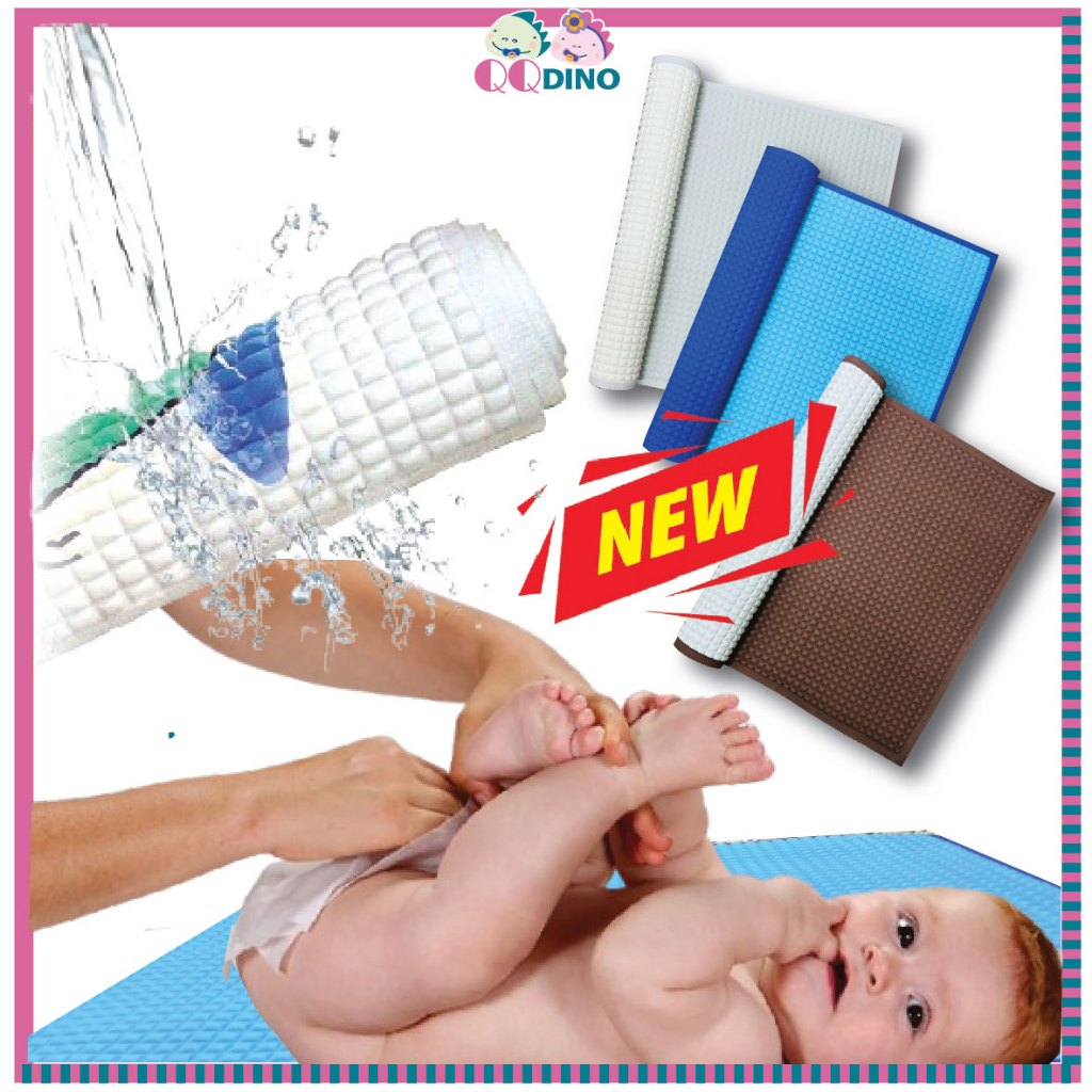 Baby Air filled แผ่นยางเด็ก Plain Corak กันน้ํา Alas Getah Tukar Lampin ...