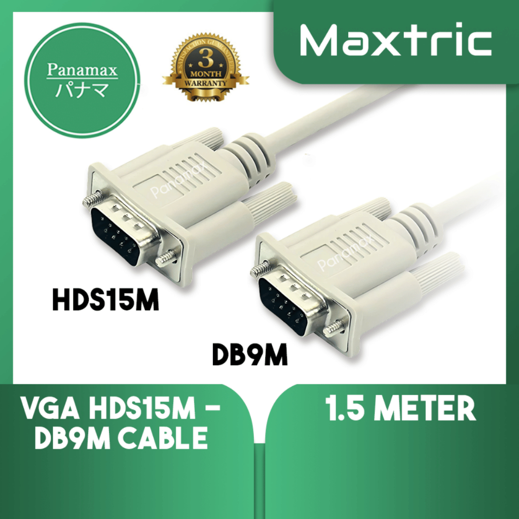 ปานามา 1.5 เมตร VGA HDS15M ถึง DB9M สาย DB9 Pin RS232 อะแดปเตอร์ KVM ...