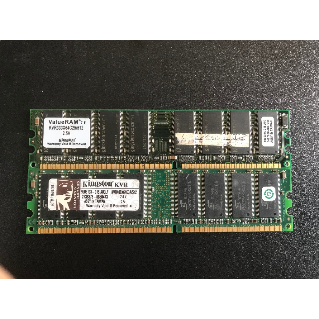 DDR / DDR1 RAM KINGSTON DDR 333 / 400 MHz 256MB / 512MB PC DESKTOP ...