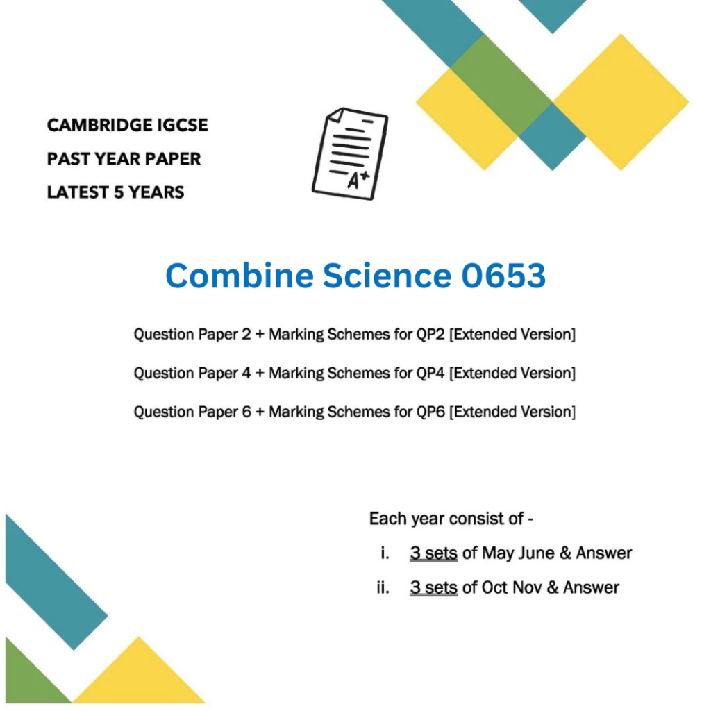 COMBINED SCIENCE 0653 CAMBRIDGE IGCSE [PAPER 2,4,6] PAST YEAR PAPER ...