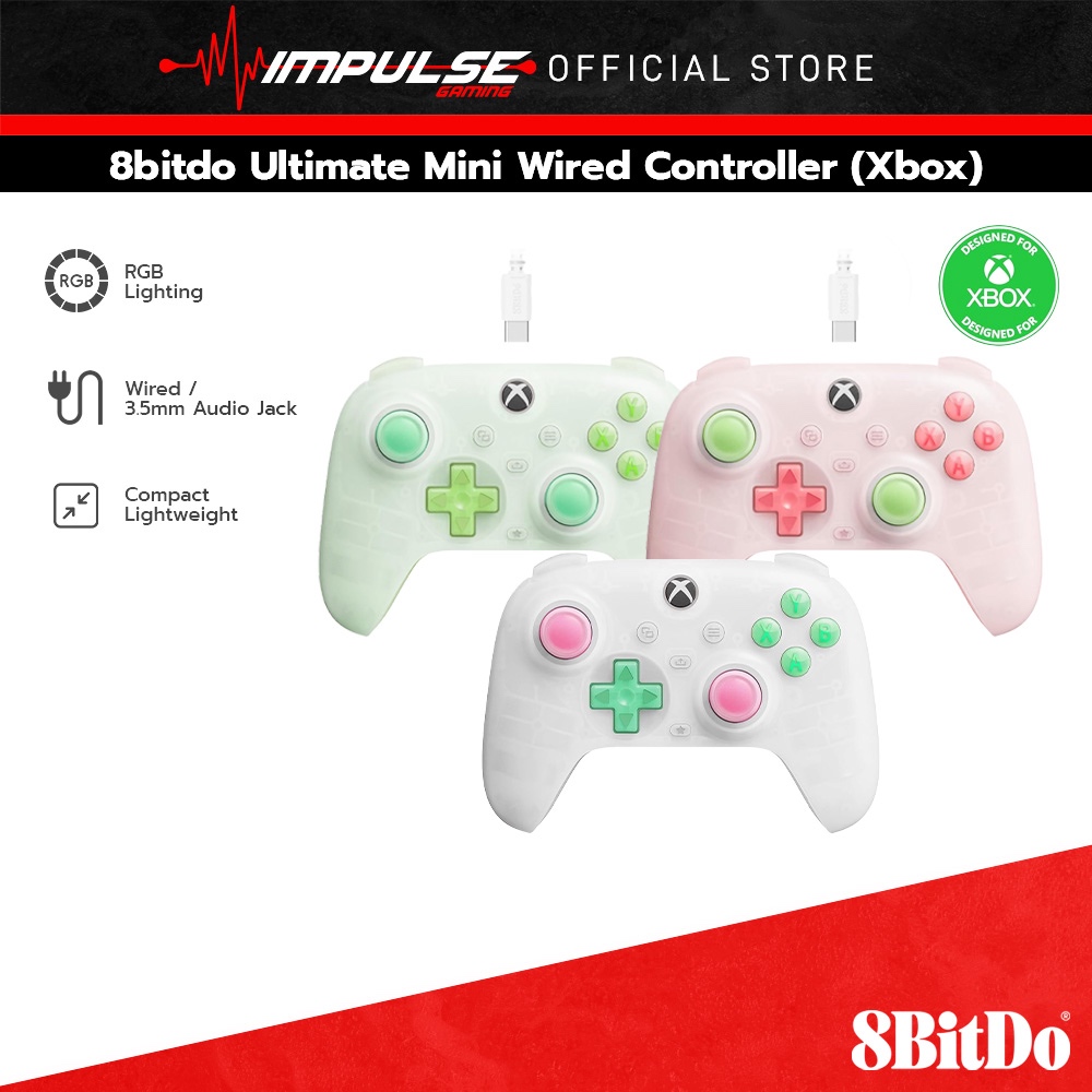 8BitDo Ultimate Mini Wired Controller (เข้ากันได้กับ Xbox / PC ...