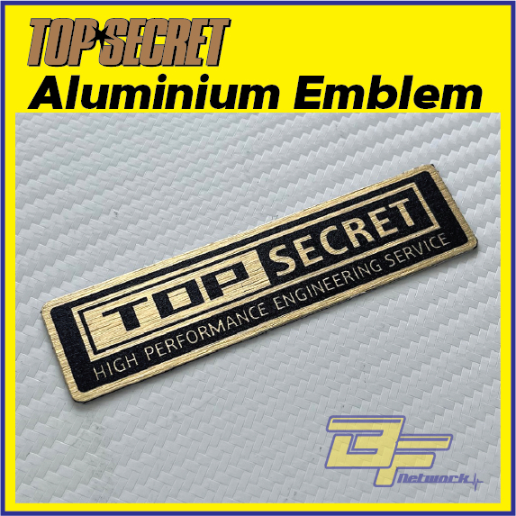 Emblem Top Secret ป้ายอลูมิเนียม JDM Emblem Top Secret | Shopee Thailand