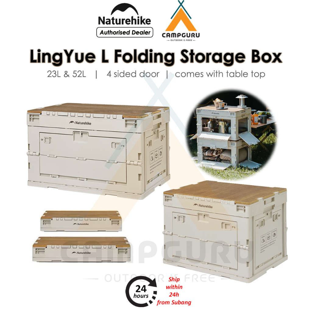 Naturehike 23L 52L LingYue L กล่องเก็บของแบบพับได้อุปกรณ์แบบพับได้ PP ...