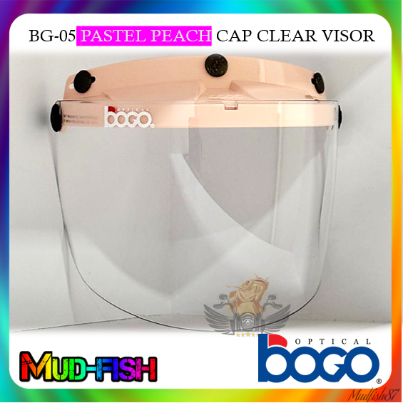 Bogo BG-05 BG05 3 ปุ่ม PASTEL PEACH COLOUR CAP (CLEAR VISOR) | Shopee ...