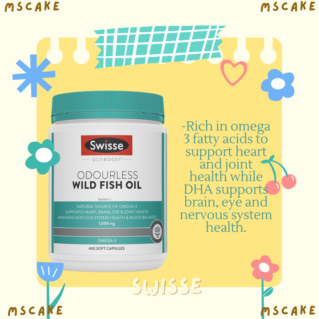 Swisse Odorless Wild Fish Oil 1000มก. 400 แคปซูล | Shopee Thailand