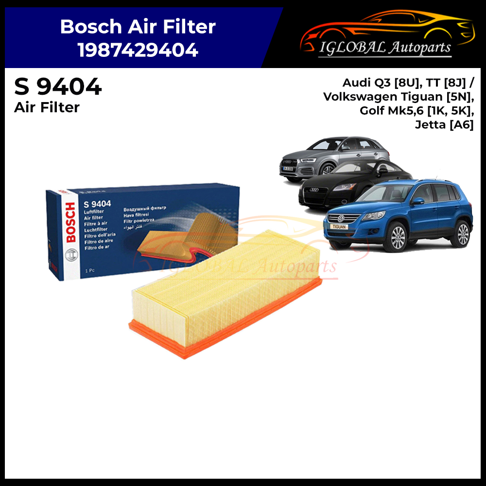 บ๊อช 1987429404 S9404 กรองอากาศสําหรับ Audi Q3 [8U], TT [8J ...
