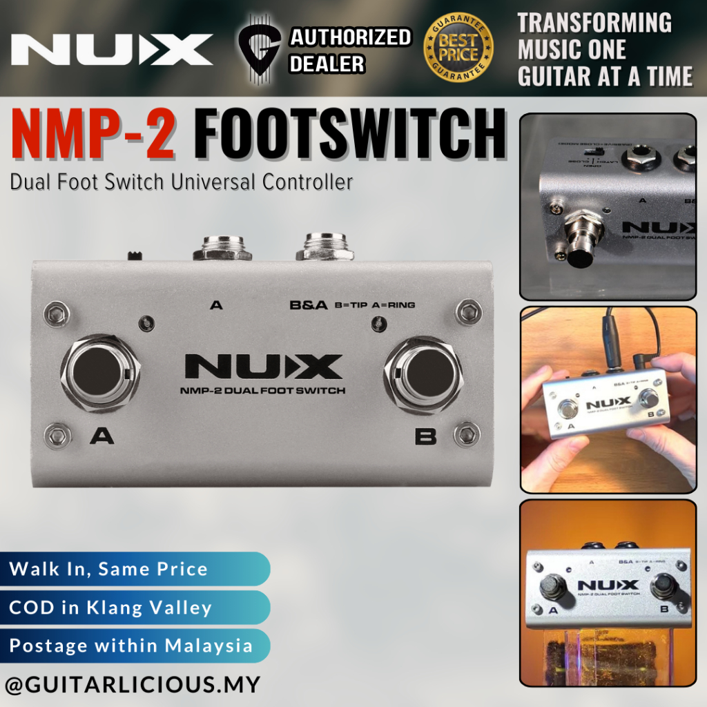 NUX NMP-2 สวิตช์เท้าคู่ตัวควบคุมสากลสําหรับแป้นพิมพ์, โมดูลและแป้นเหยียบเอฟเฟกต์ | Shopee Thailand