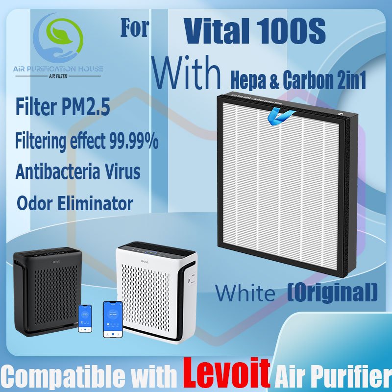 เปลี่ยนเข้ากันได้กับ Levoit vital 100s Filter อุปกรณ์เสริมเครื่องฟอก ...