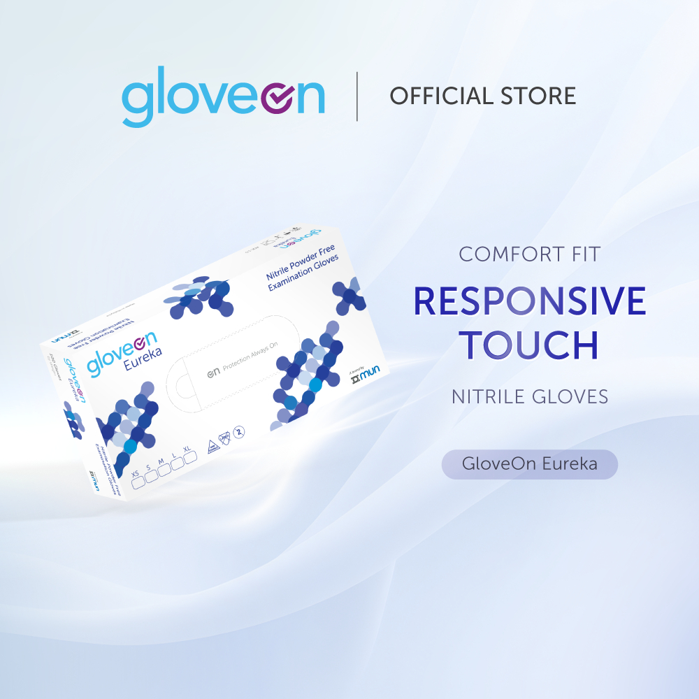 Gloveon Eureka Nitrile Exam Gloves (สีน้ําเงินเข้ม) – ถุงมือไนไตรล์ ...